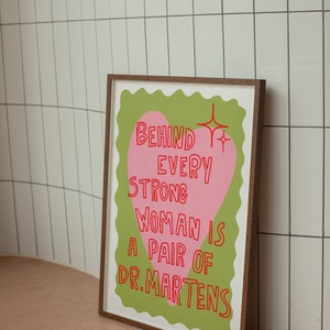 Strong Woman Print, Pink Print, Feminism Print, Empowerment Print ...