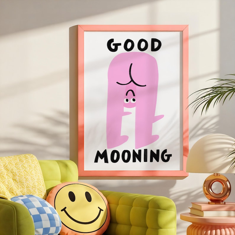 Good Mooning Digital Download Art, Home Decor Wall Art, Digital ...