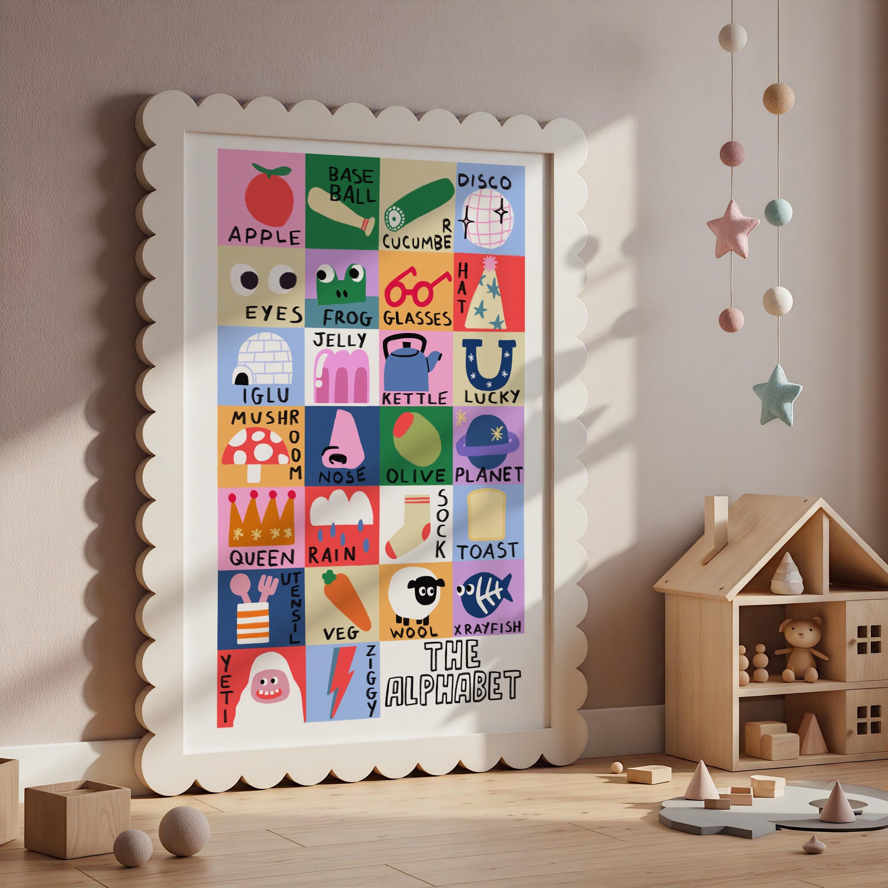 Colourful Alphabet Digital Download Print, Nursery Decor, Children’s ...