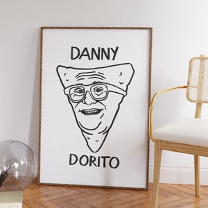Danny Devito Print, Funny Print, Line Illustration, Home Print, Home ...