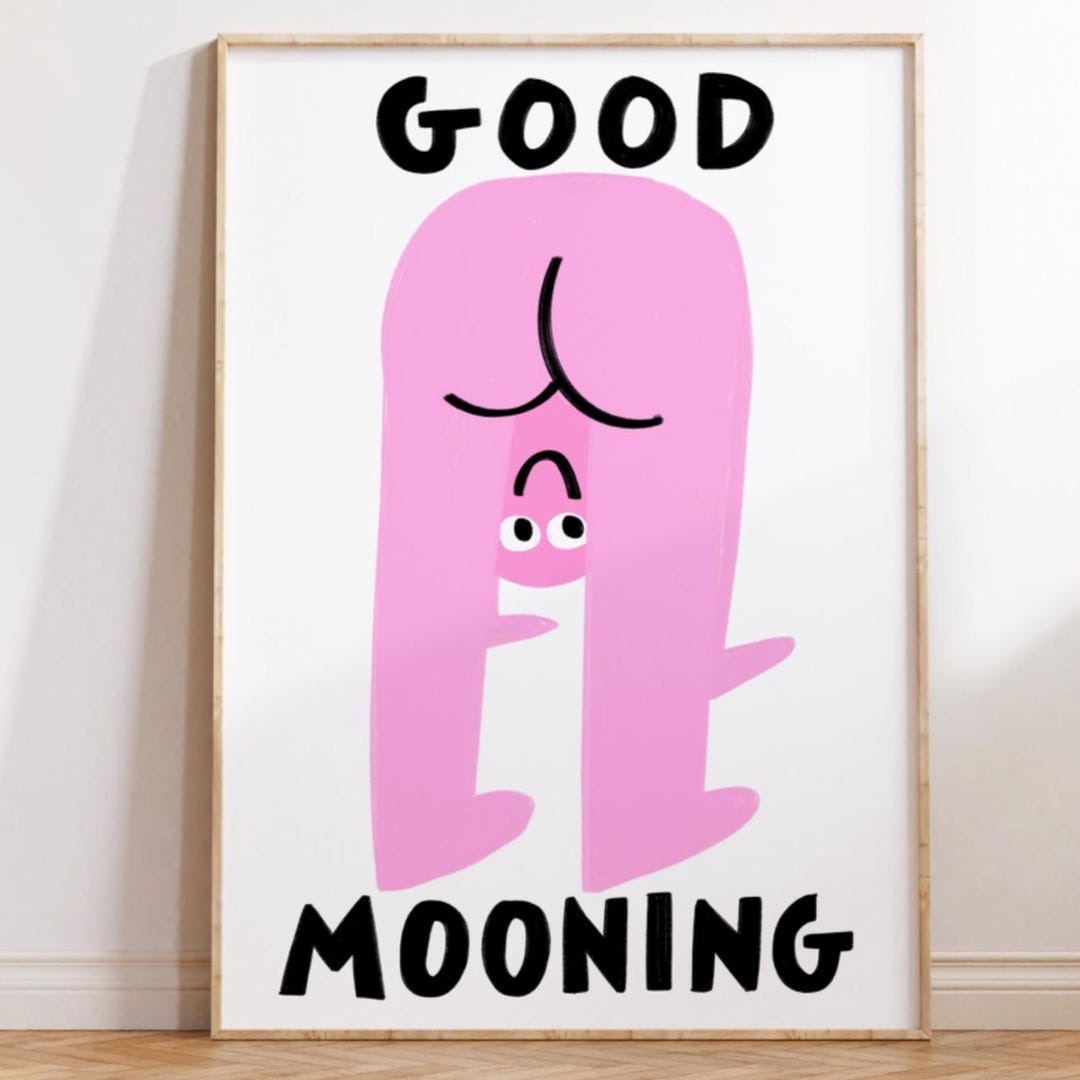 Good Mooning Digital Download Art, Home Decor Wall Art, Digital Download Print, Bathroom ...