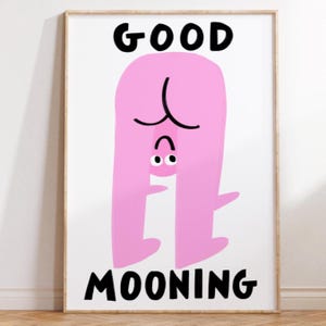 Good Mooning Digital Download Art, Home Decor Wall Art, Digital ...