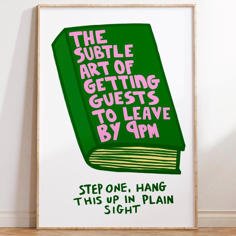 Funny Subtle Wall Art - Etsy UK