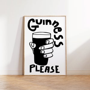 Kitchen Print, Retro Cartoon Print, Pint Print, Bar Print, Retro Home ...