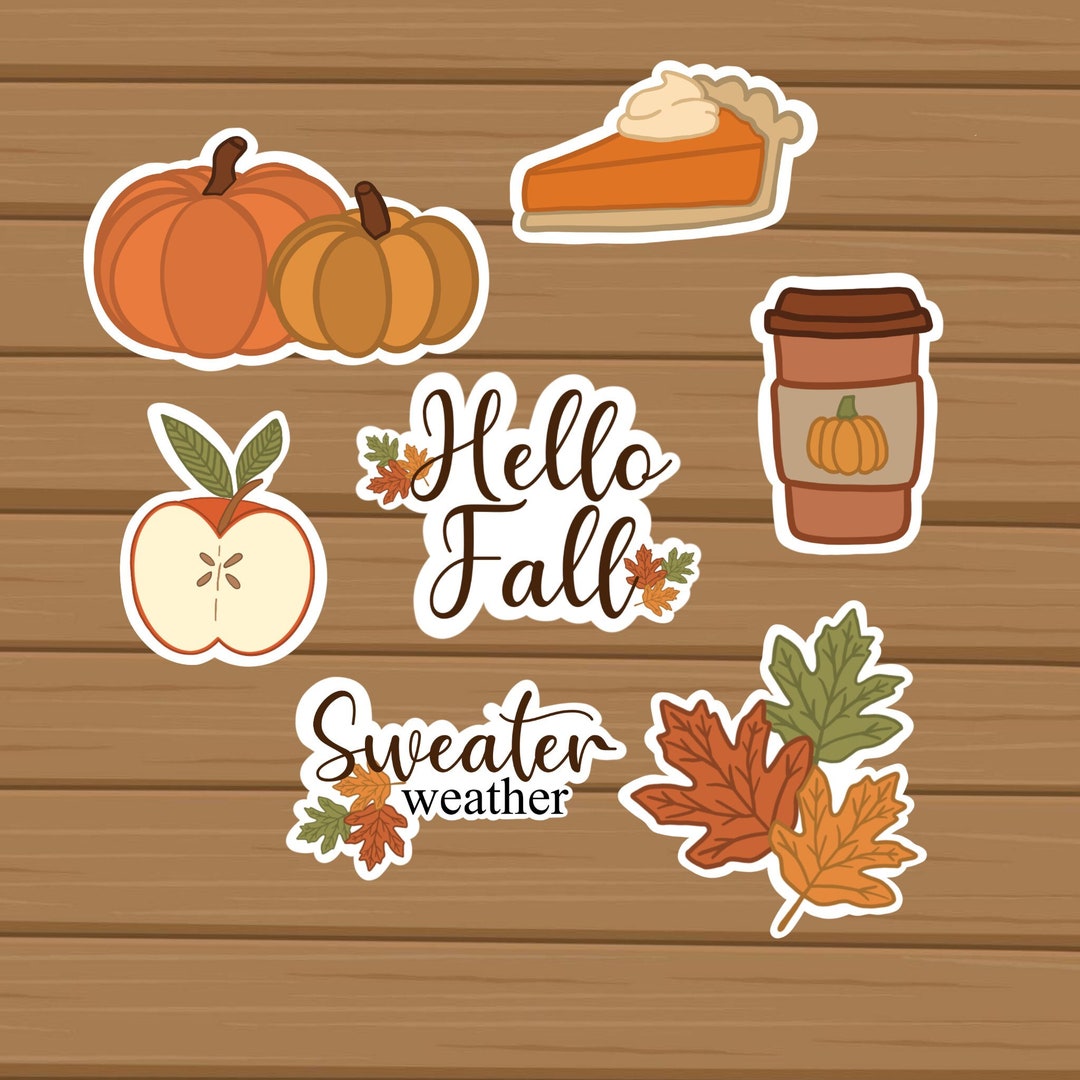 Fall Aesthetic Sticker Set - Etsy