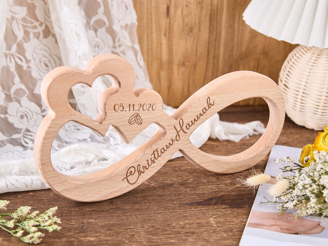 Personalized Wooden Infinity Heart Sign,custom Infinity Sign,gift for a ...