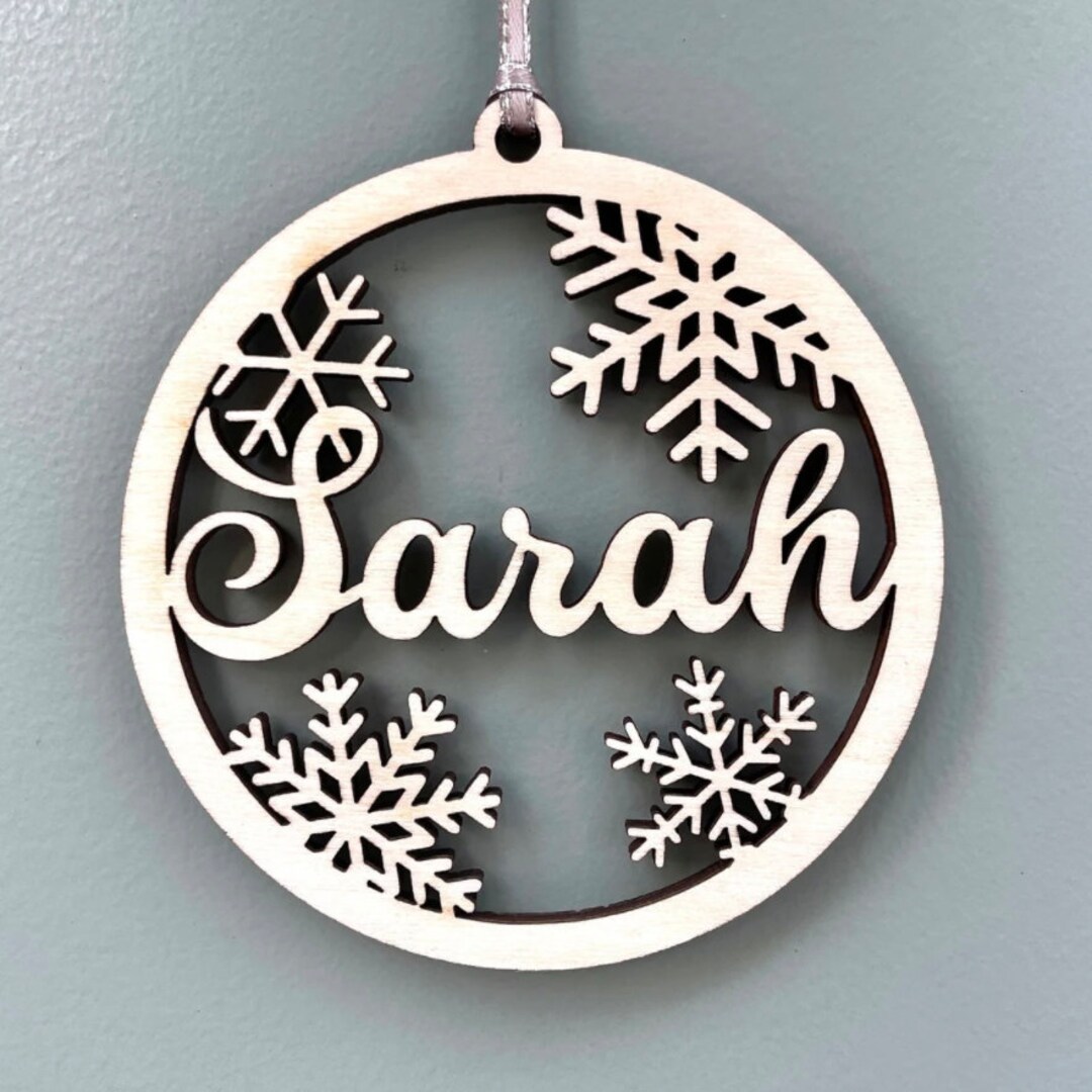 Christmas Ball, Personalized Round Ornament With First Name, Christmas ...