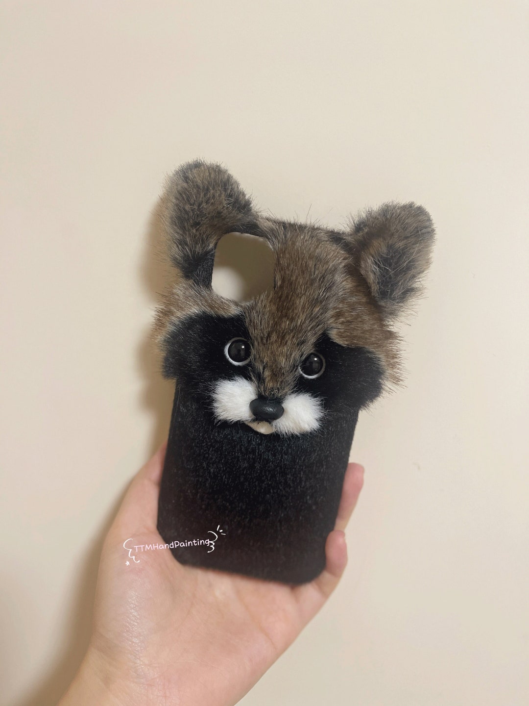 Handmade Lovely Raccoon Fur Phone Case,for Iphone15 14 Plus 13 Promax ...