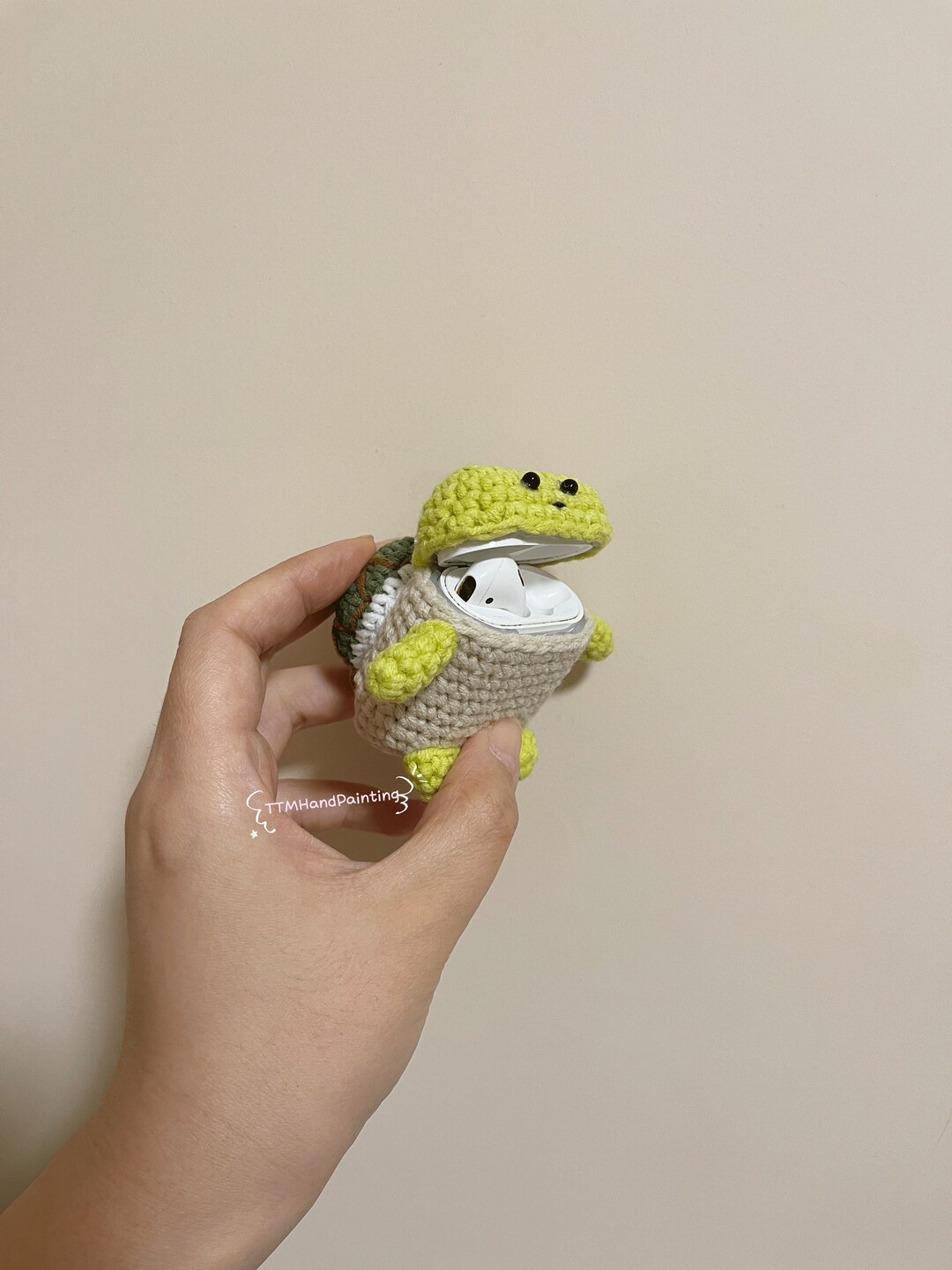 Handmade Cute Turtle Plush Headphone Case,fuzzy Animals Airpods Case ...