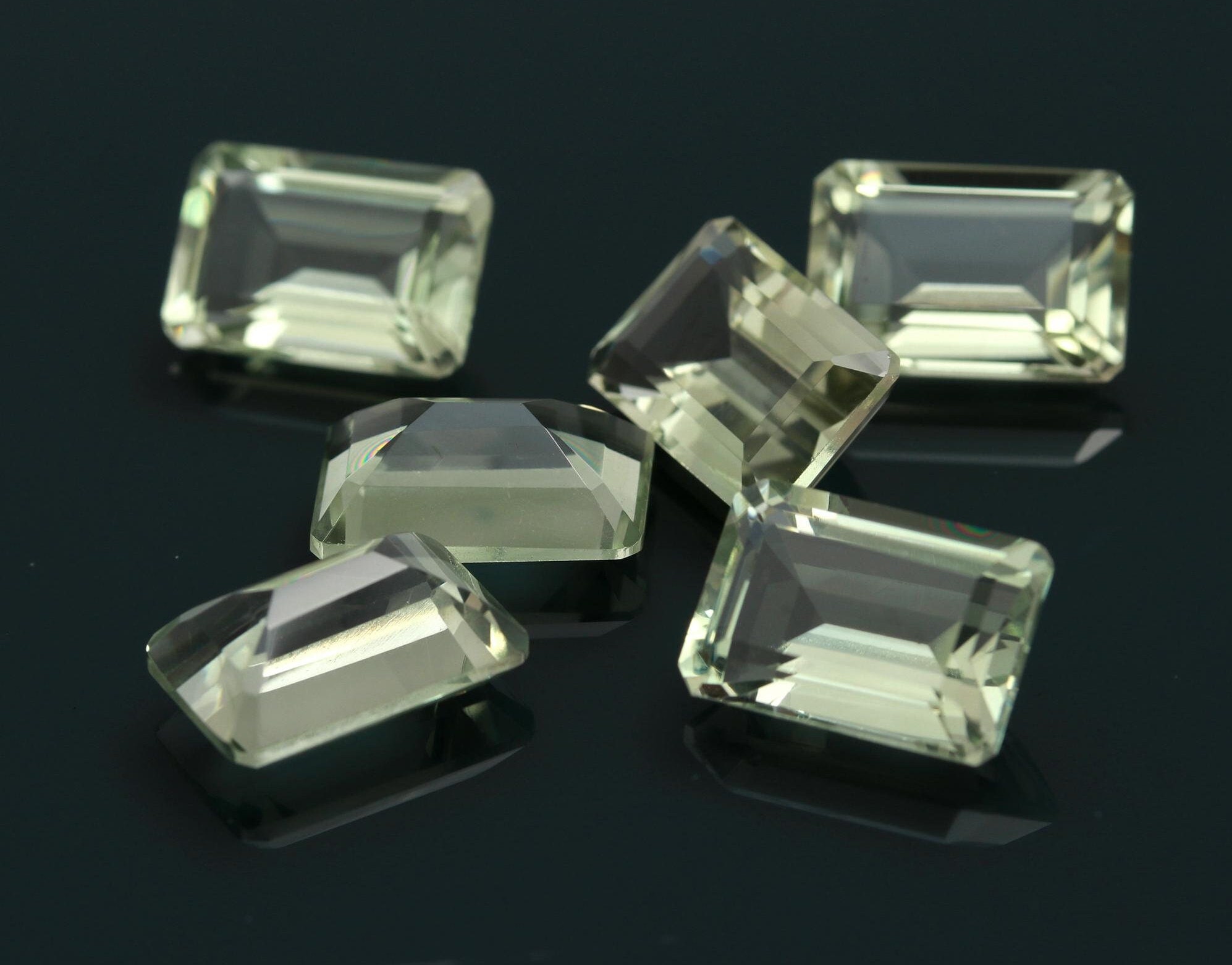 Natural Prasiolite Quartz Octagon Shape Emerald Cut Loose Gemstone for ...