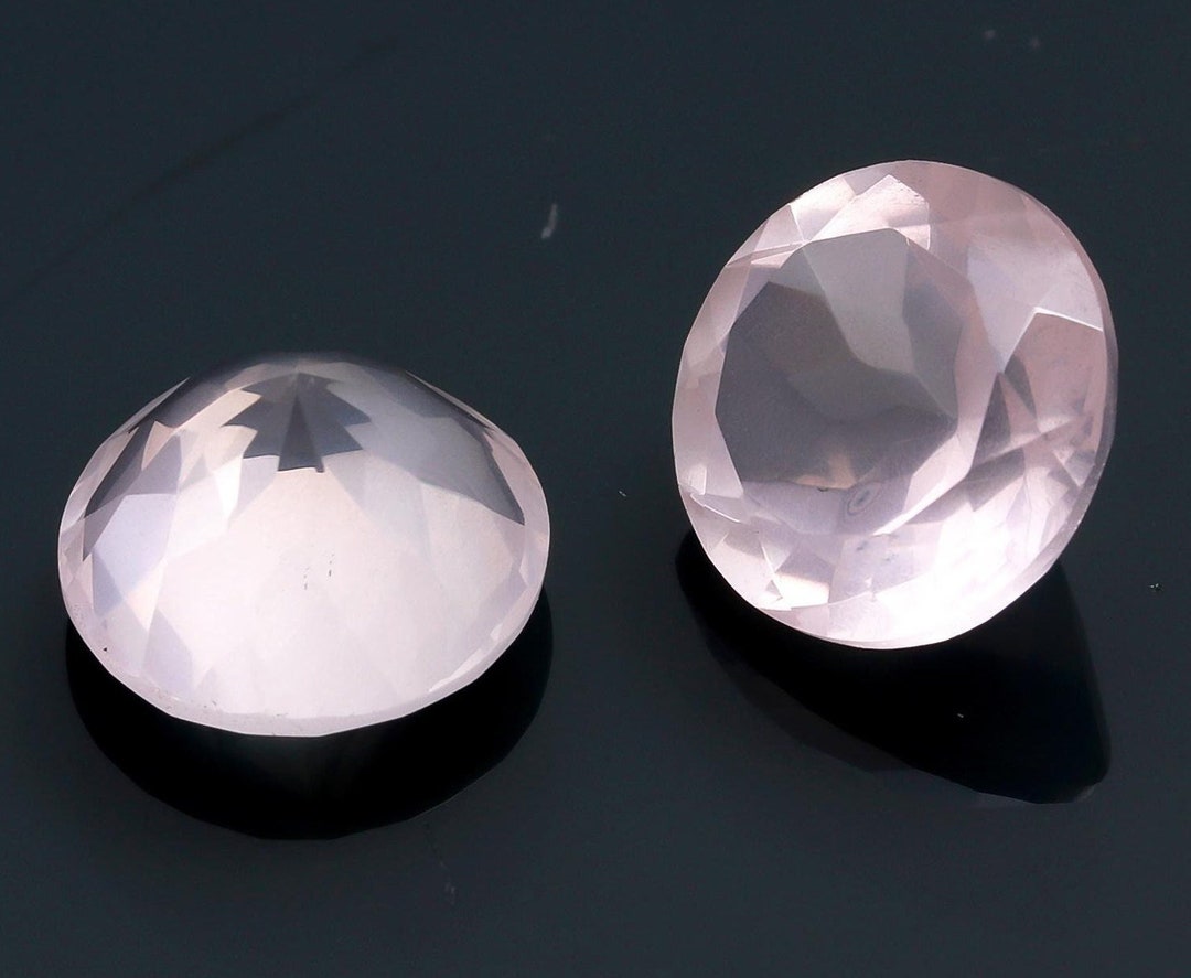 Natural Rose Quartz Round Shape Excellent Cut, Pink Color Rose Quartz ...