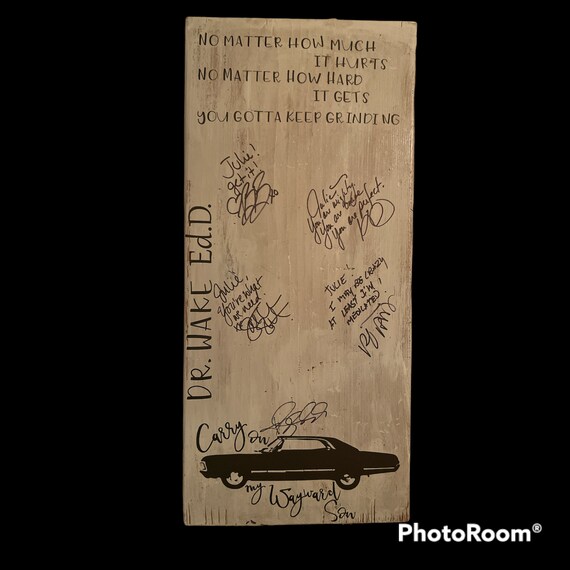 Supernatural Autograph Board Can Be Customized | Etsy