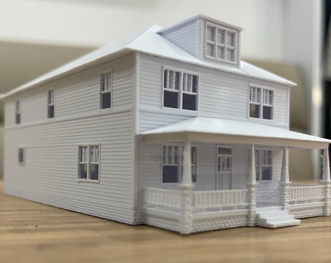House 2 Storey 3D Printed N Scale Models White PLA NS-01 - Etsy