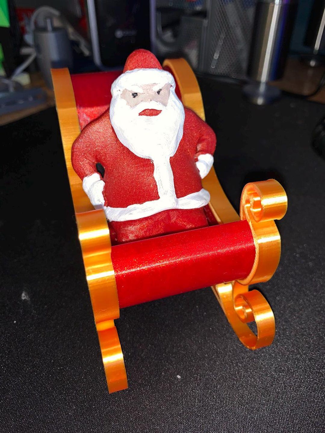 Santa Sleigh Rocket Ship | 3D Printed Festive Décor | Printed ...