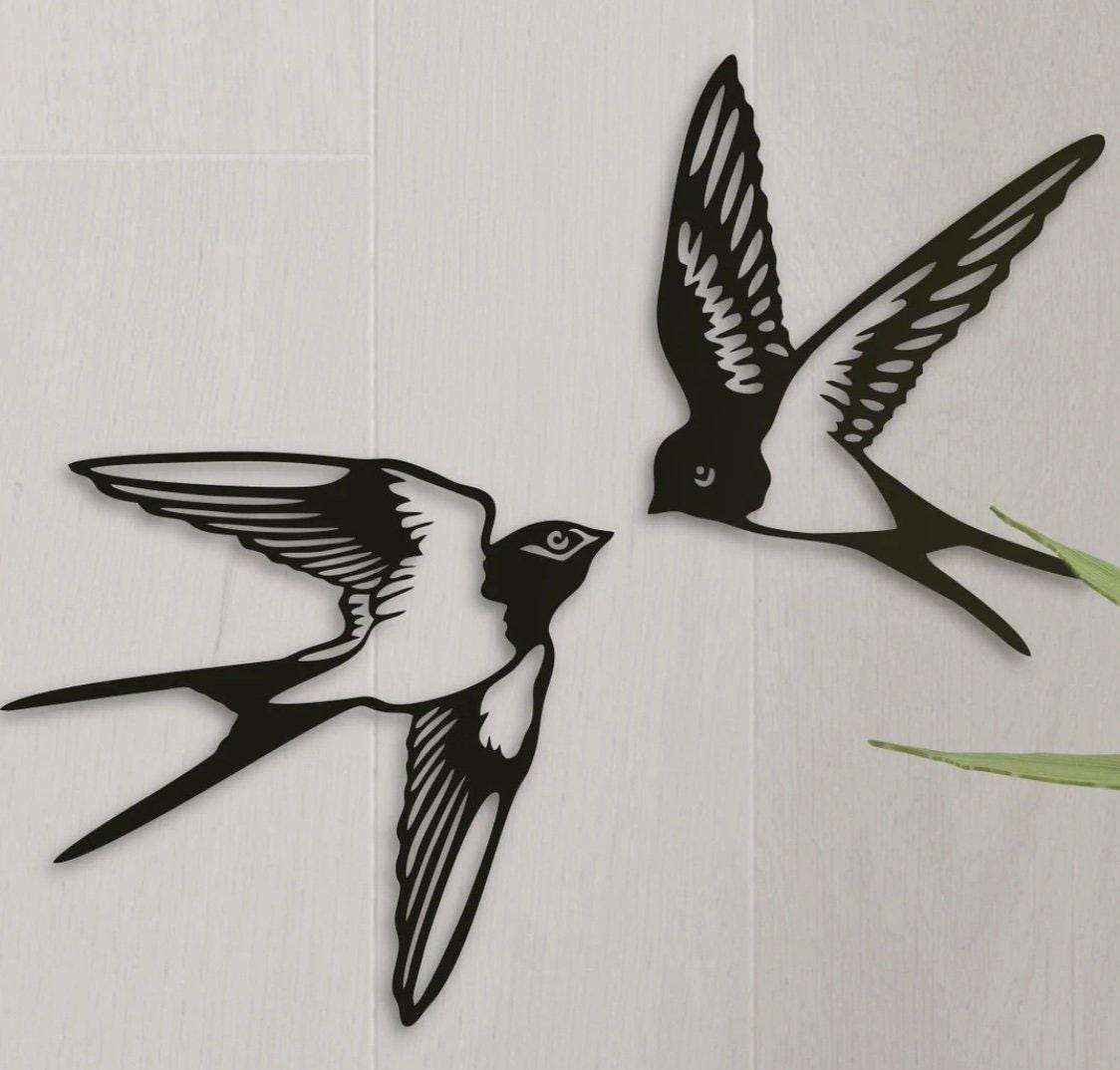 Swallows Wall Art | 3D Printed Wall Art | Unique & Modern Home Decor ...