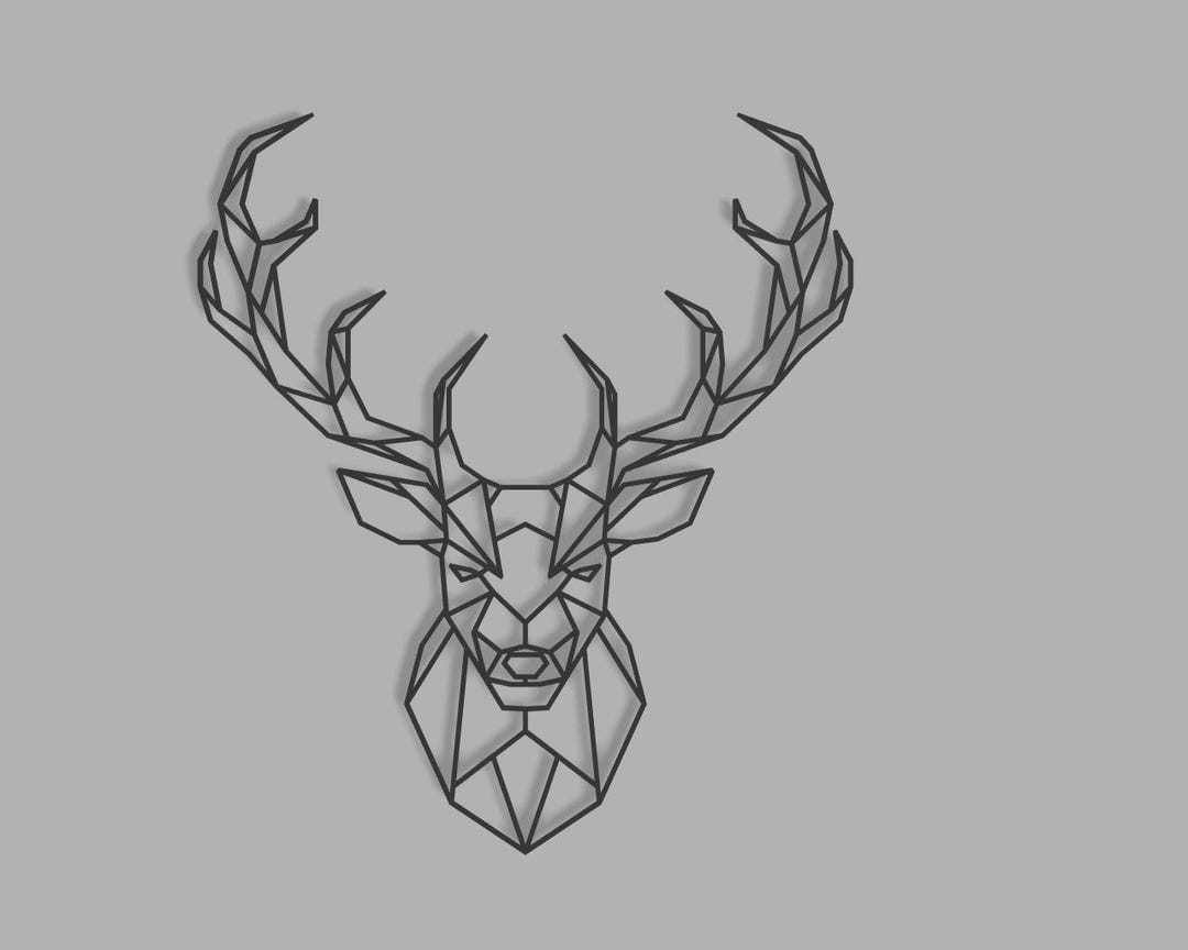 3D Printed Low Poly Deer Jagermeister Modern Twist on Classic Christmas ...