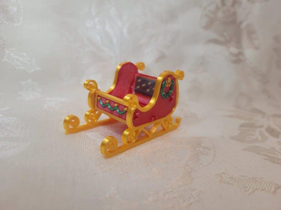 Christmas Sleigh Kit Card | 3D Printed Decorations for a Modern ...