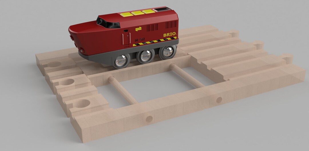 Wooden Train Brio Side Track | 3D Printed Wooden Train Track Parts (TR ...