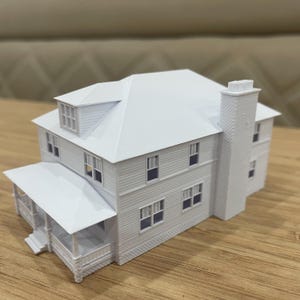 House 2 Storey | 3D Printed N Scale Models | White PLA (NS-01) - Etsy