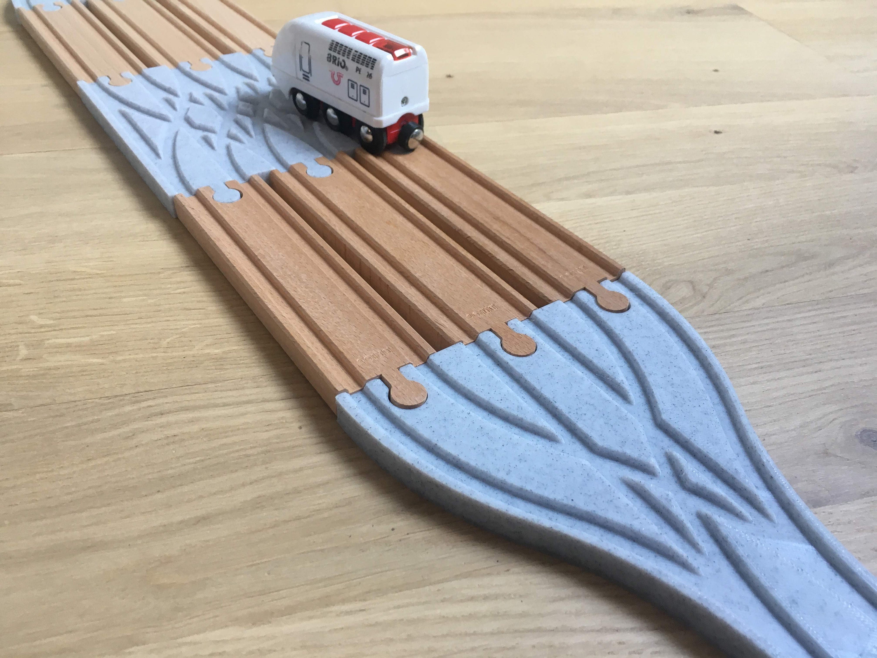 Wooden Train Track Intersection - 3 Ways Railroad Switch | 3D Printed ...