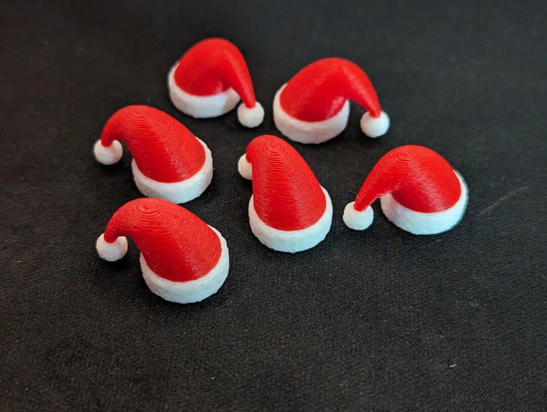 3D Printed Mini Santa Hat | 3D Printed Festive Décor | 3D Printed ...