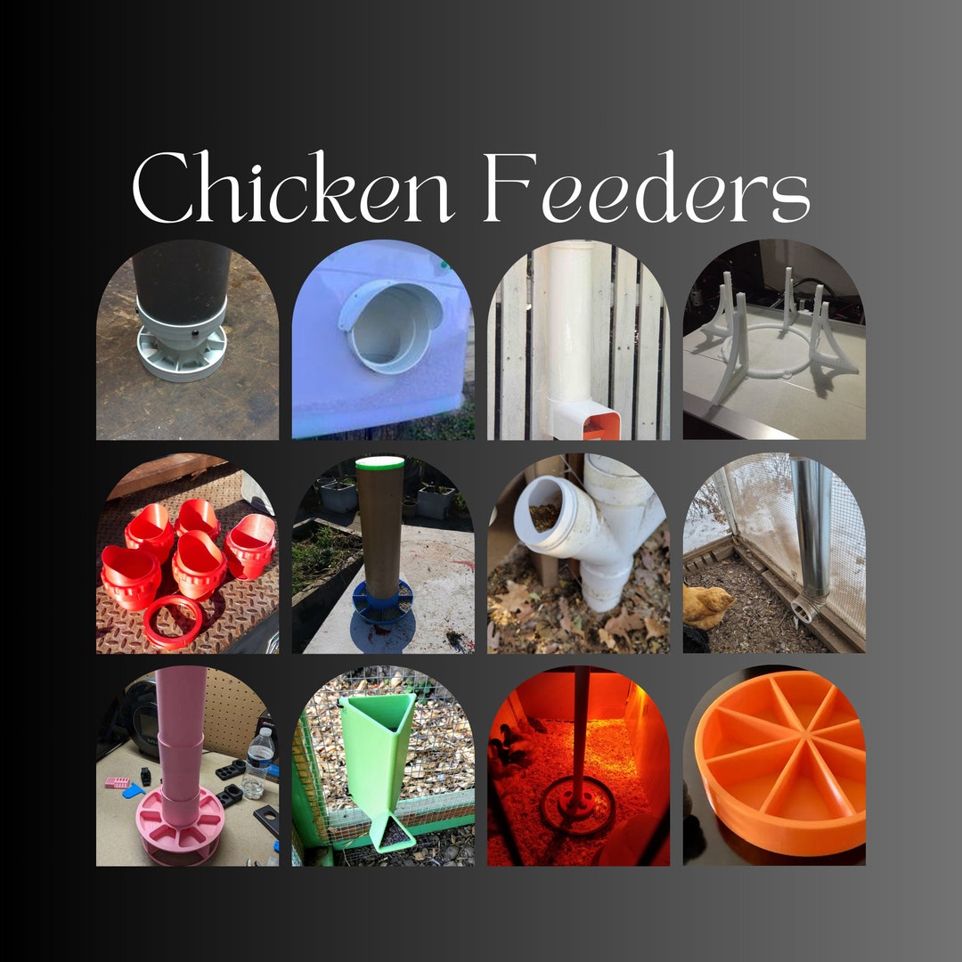 Durable 3D Printed Chicken Feeder - Easy Fill & Clean for Backyard ...