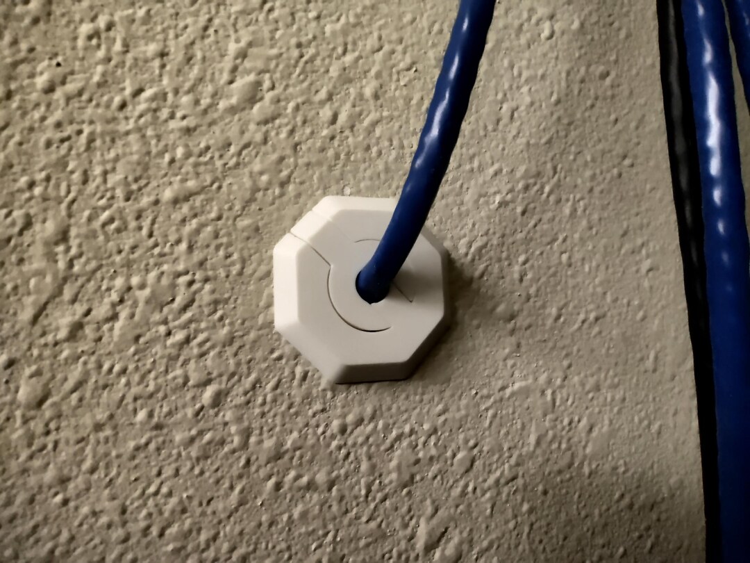 Cat5 Wall Grommet | 3D Printed Cat5 Wall Grommet | Neat Cable ...