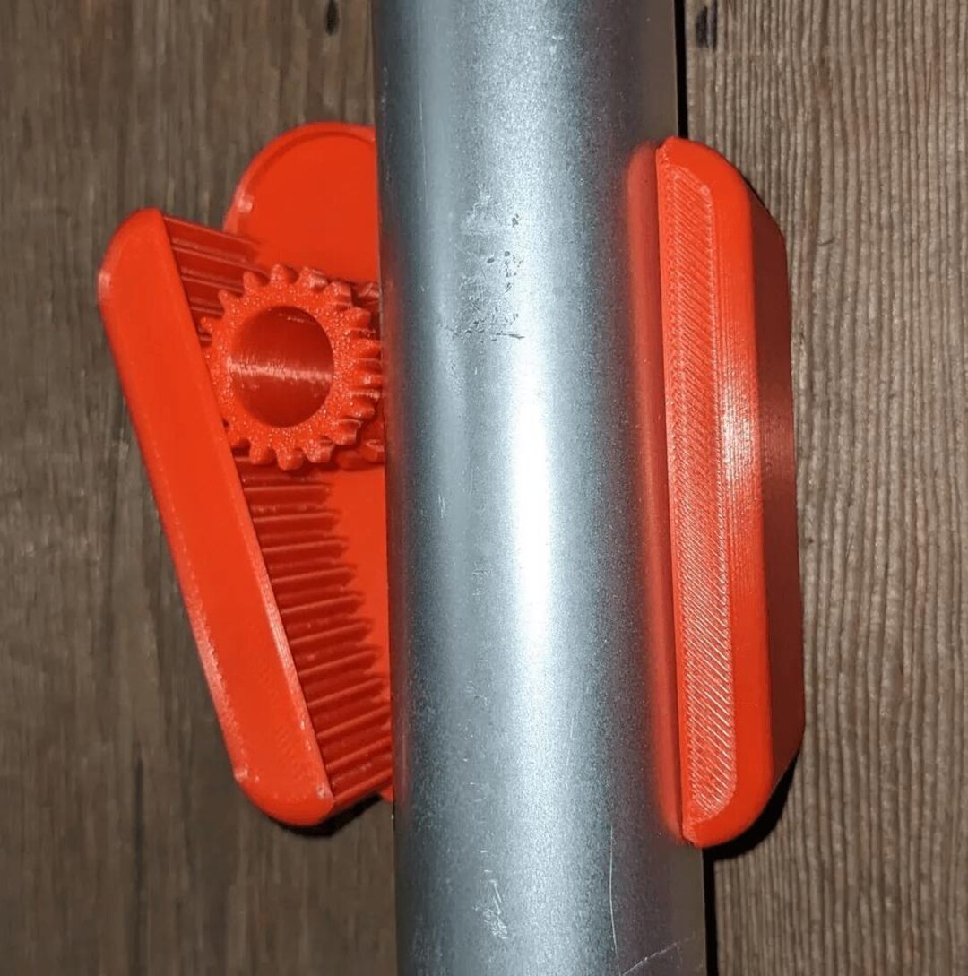 Gravity Broom Holder - Fully Captive Gear, Extended Range | 3D Printed ...