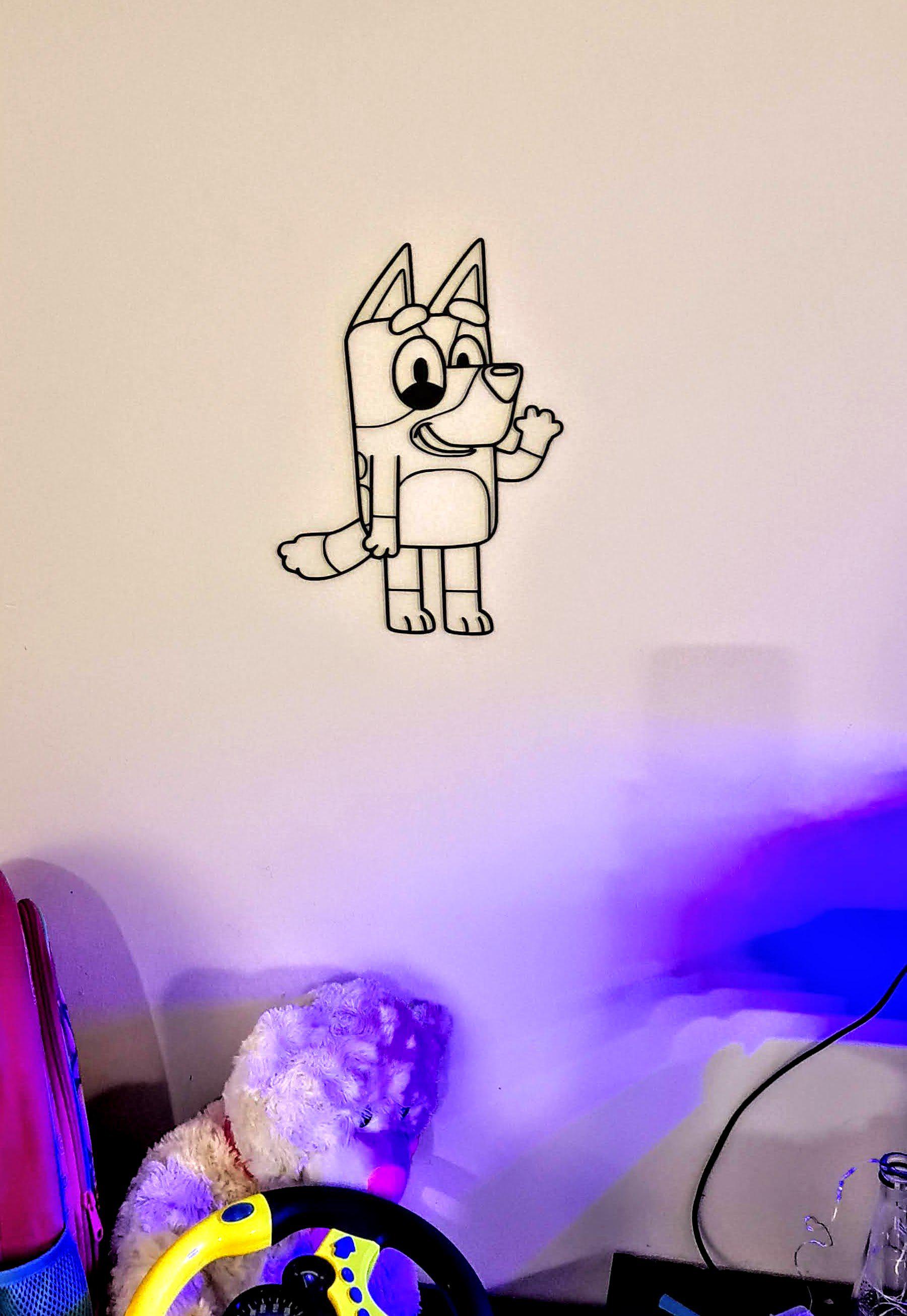 Bluey and Bingo Inspired 2D Wall Art | 3D Printed Wall Art | Unique ...