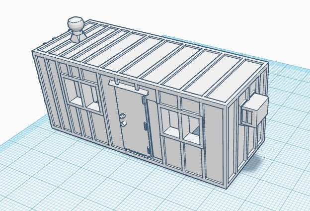 Container Office | 3D Printed N Scale Models | White PLA (NS-11) - Etsy