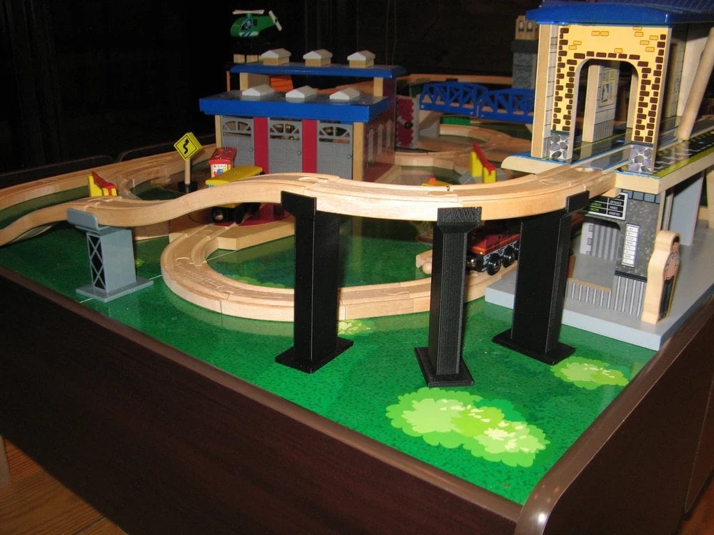 Wooden Train Track Support 3D Printed Wooden Train Track Parts TR-24 - Etsy