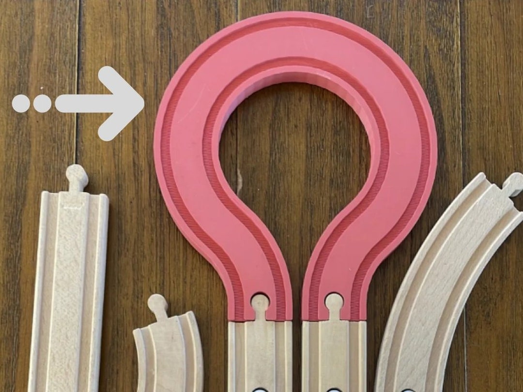 Brio Compatible Double Wide Wooden Train Track | 3D Printed Wooden ...