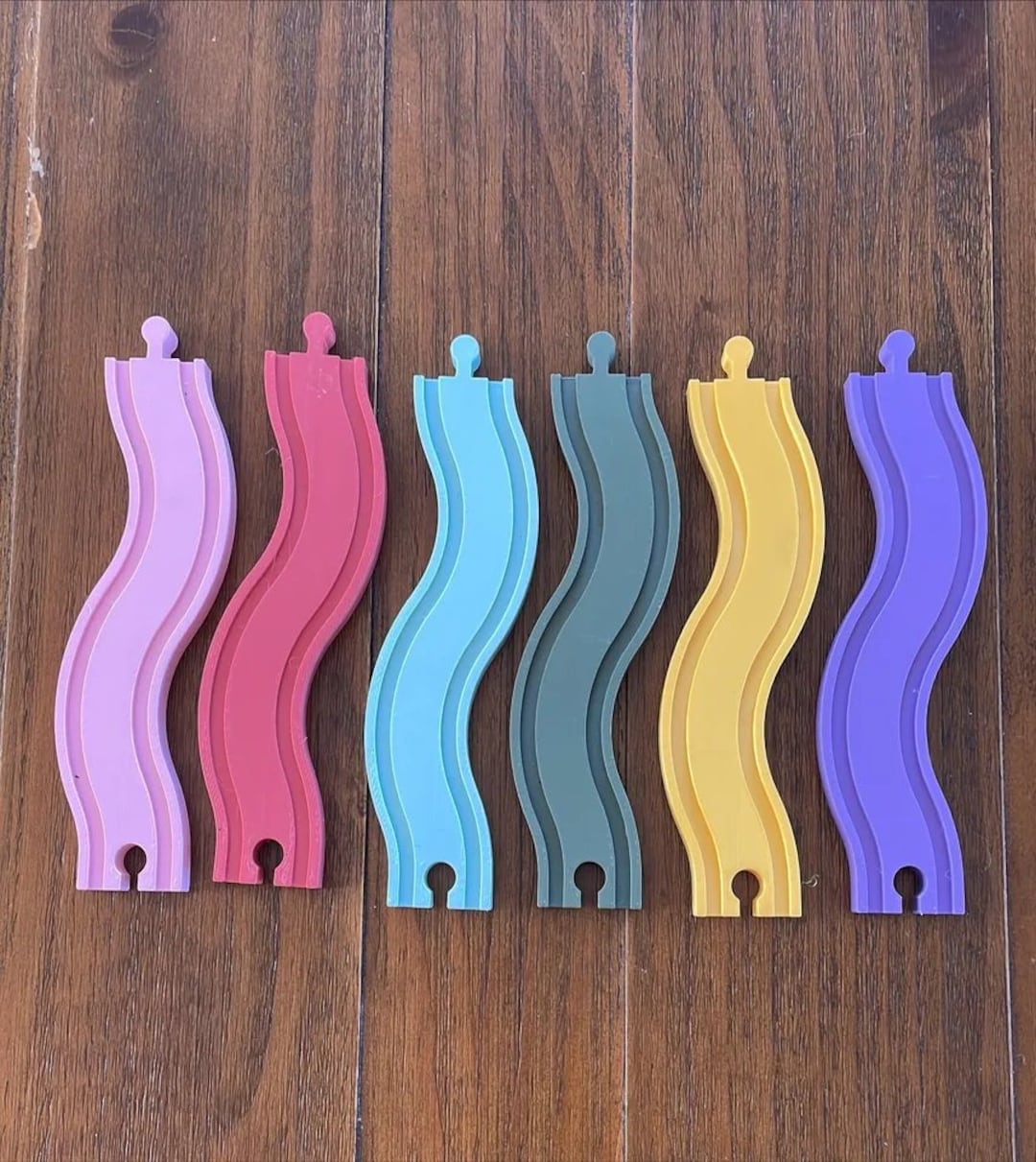 Brio Compatible Curvy Wooden Train Track | 3D Printed Wooden Train ...