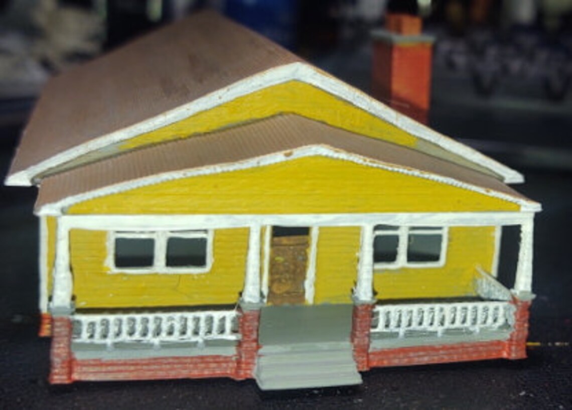 House 1920s Style | 3D Printed N Scale Models | White PLA (NS-06) - Etsy