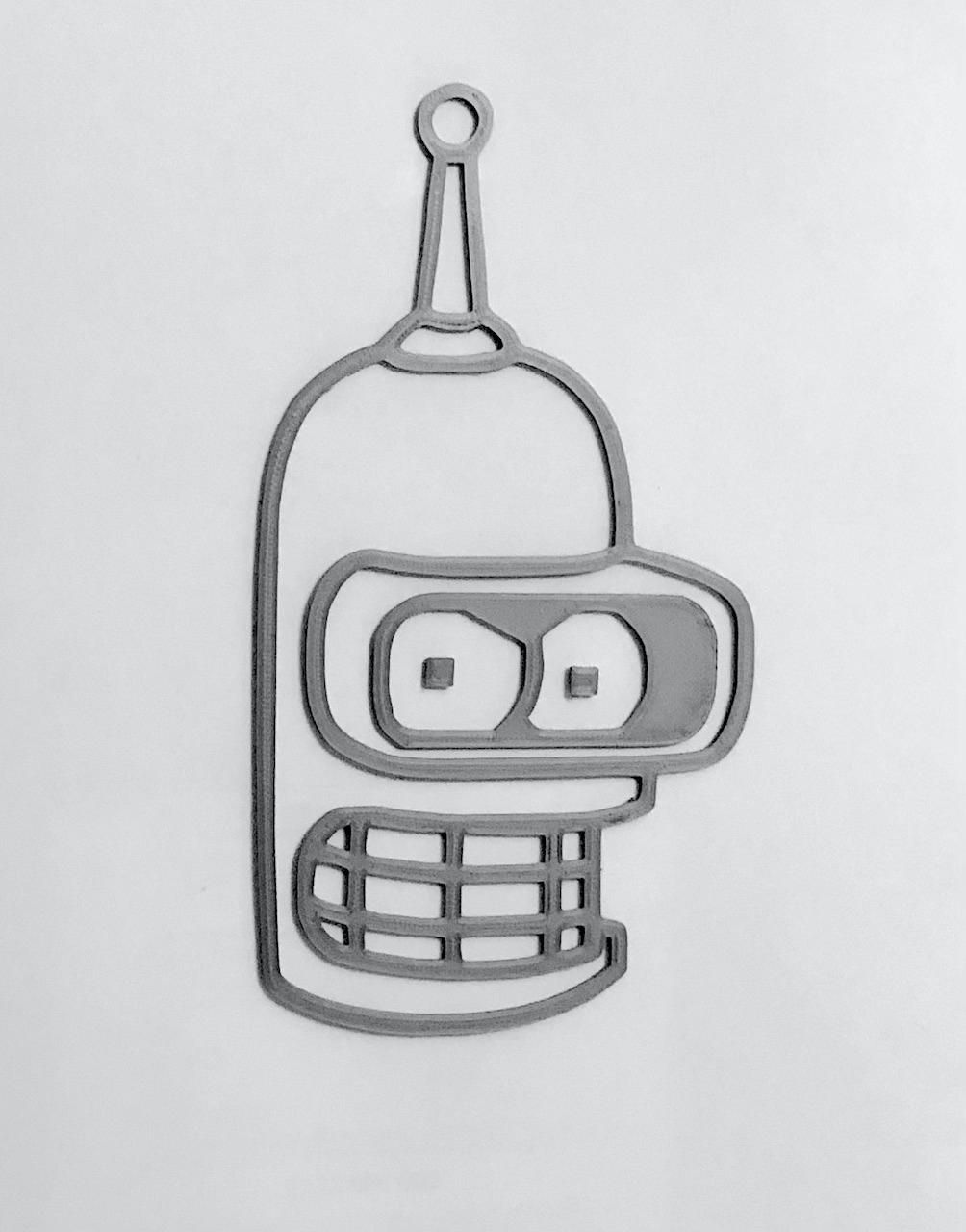 Futurama Bender 2D Wall Art | 3D Printed Wall Art | Unique & Modern ...