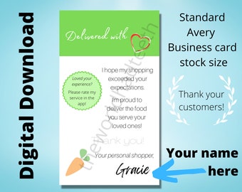 Grocery Delivery, Delivery Driver, Grocery, Thank You Card, Digital ...