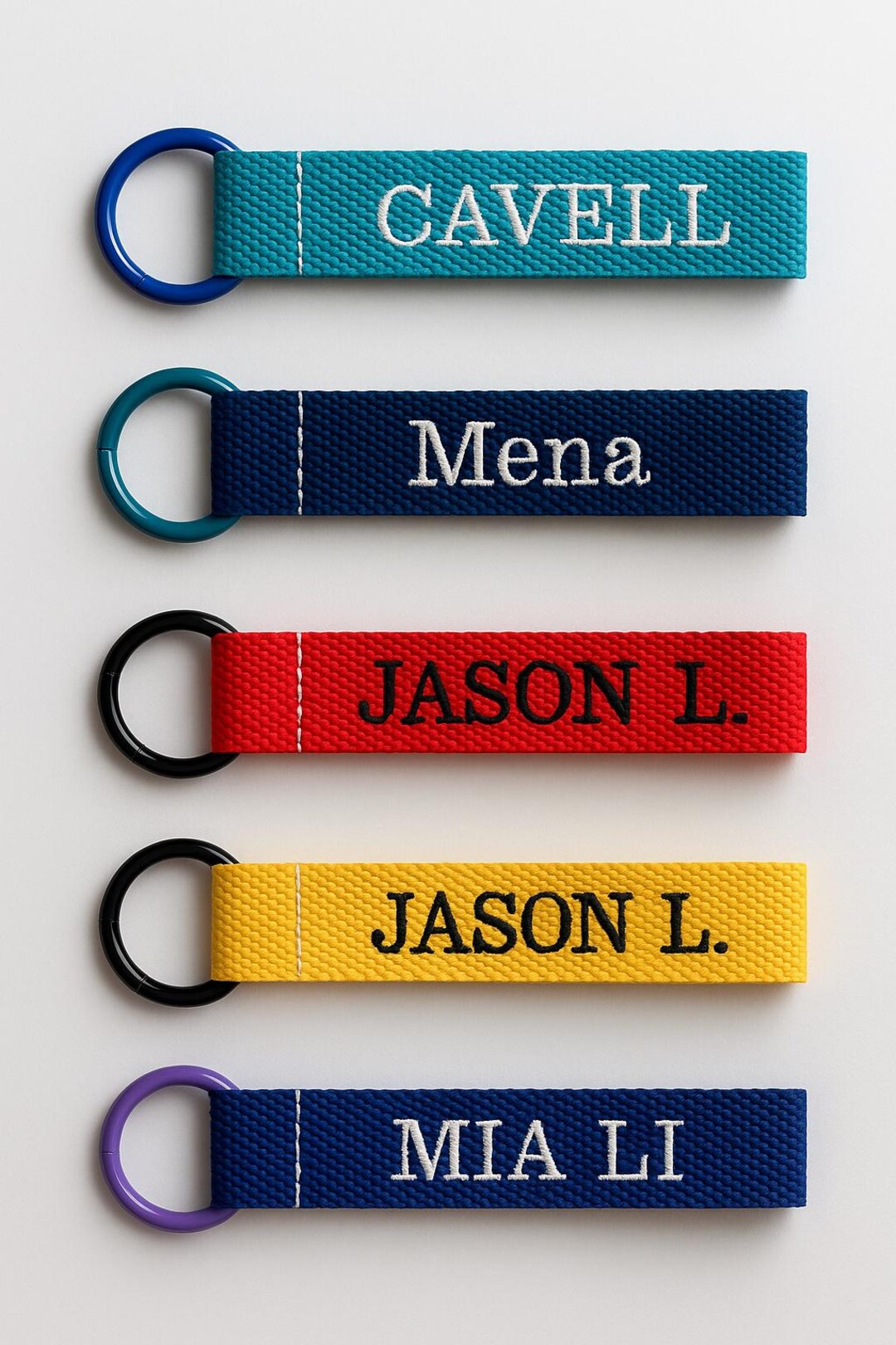 Custom Embroidered Bag Tag: Personalized Cotton Name Label - Etsy