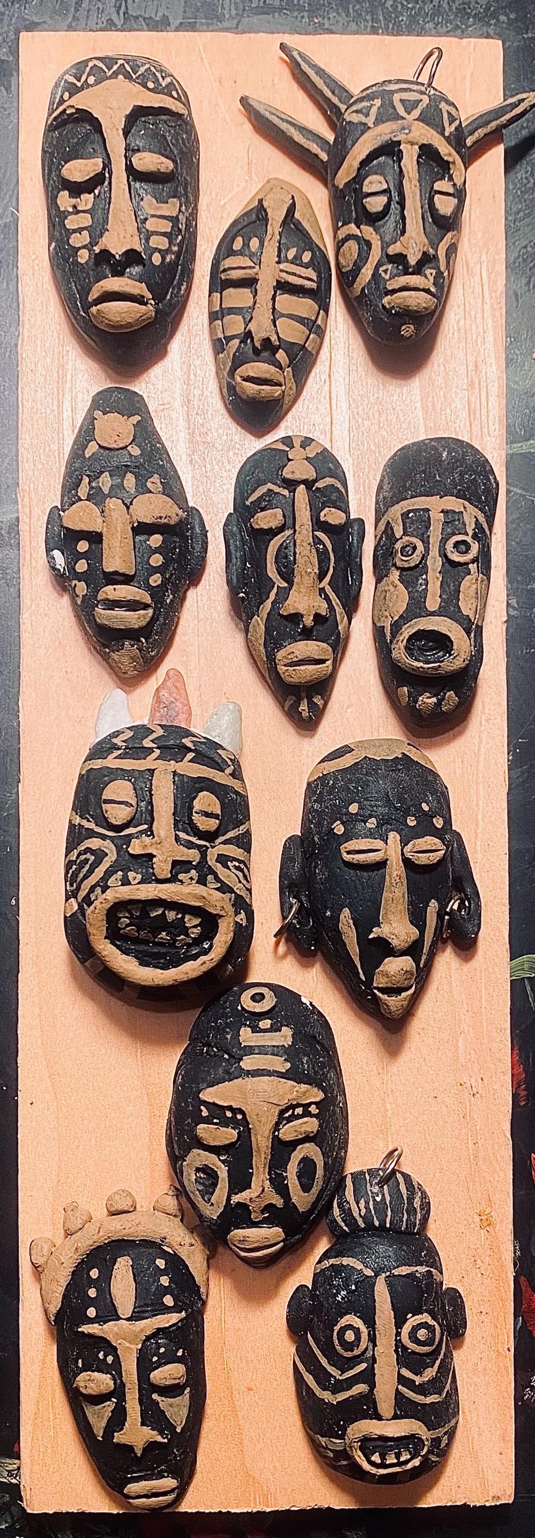 Mini African Stone Mask Faces - Etsy
