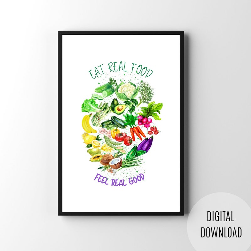 Clean Eating Art - Etsy