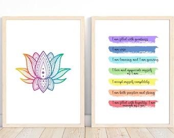 Healing Affirmation Poster - Etsy