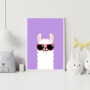 Llama Printable Nursery Wall Art Decor, Kids Room, Set of 3, Digital ...