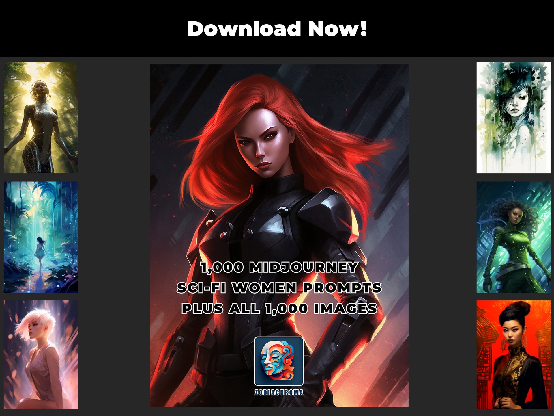 1,000 Midjourney Sci-fi Women Prompts Plus 1000 Prompt Images, Upscaled ...