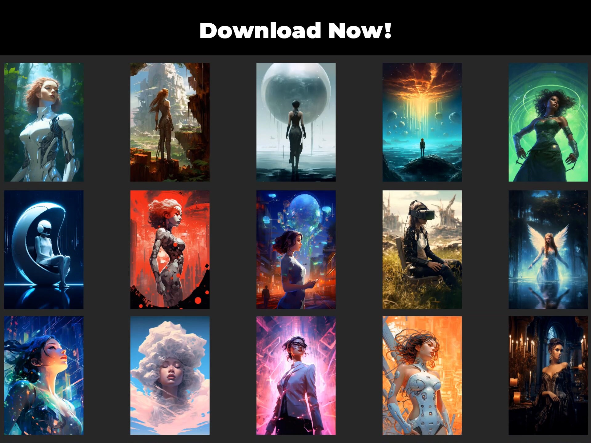 1,000 Midjourney Sci-fi Women Prompts Plus 1000 Prompt Images, Upscaled ...