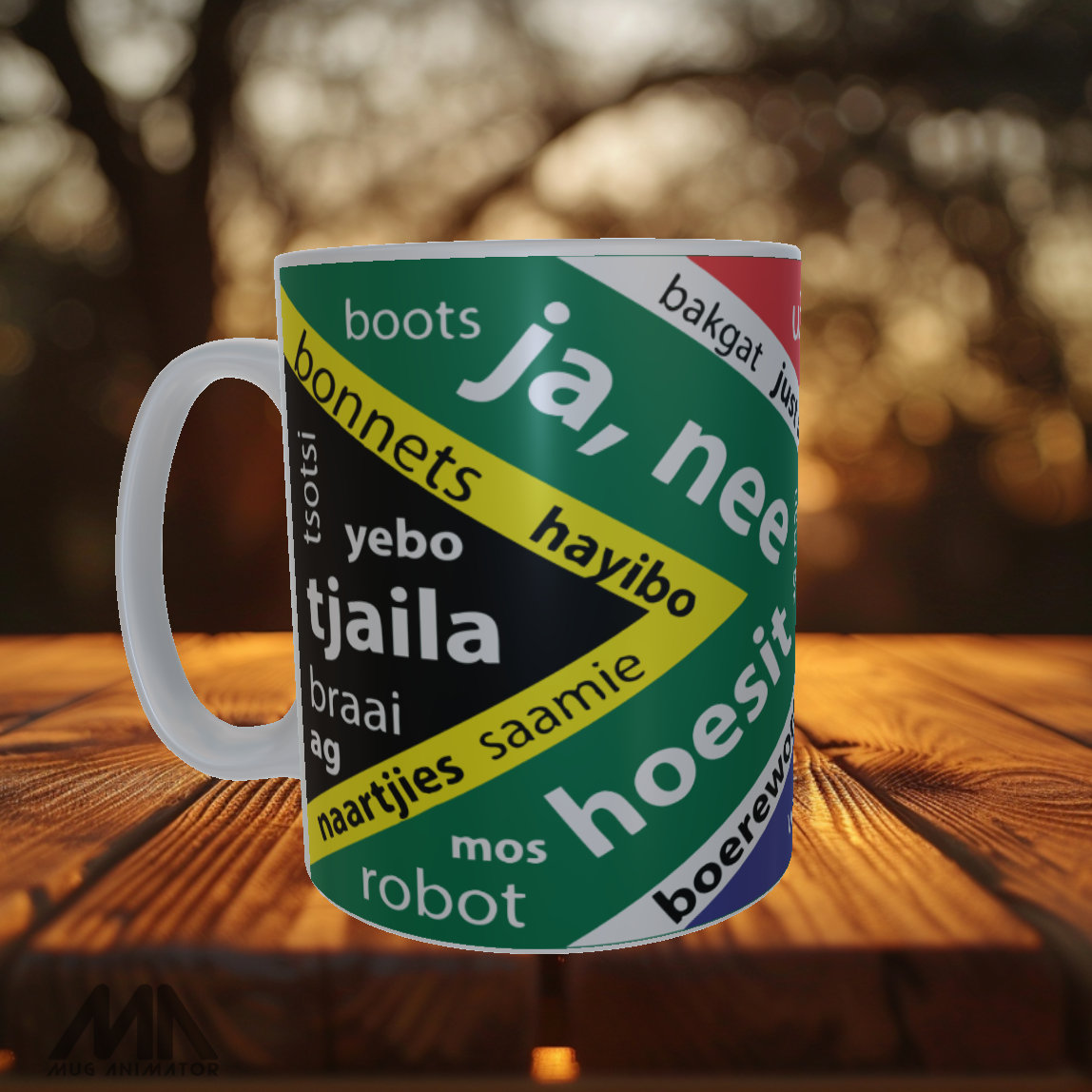 Afrikaans South African Flag Hoesit Mug 11 Oz Mug Design Sublimation ...