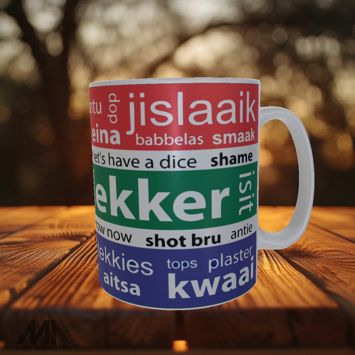 Afrikaans South African Flag Hoesit Mug 11 Oz Mug Design Sublimation ...