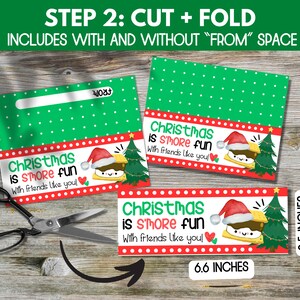 Christmas Smore Tag Printable, Christmas Smores Favor Tag, Smores Treat ...