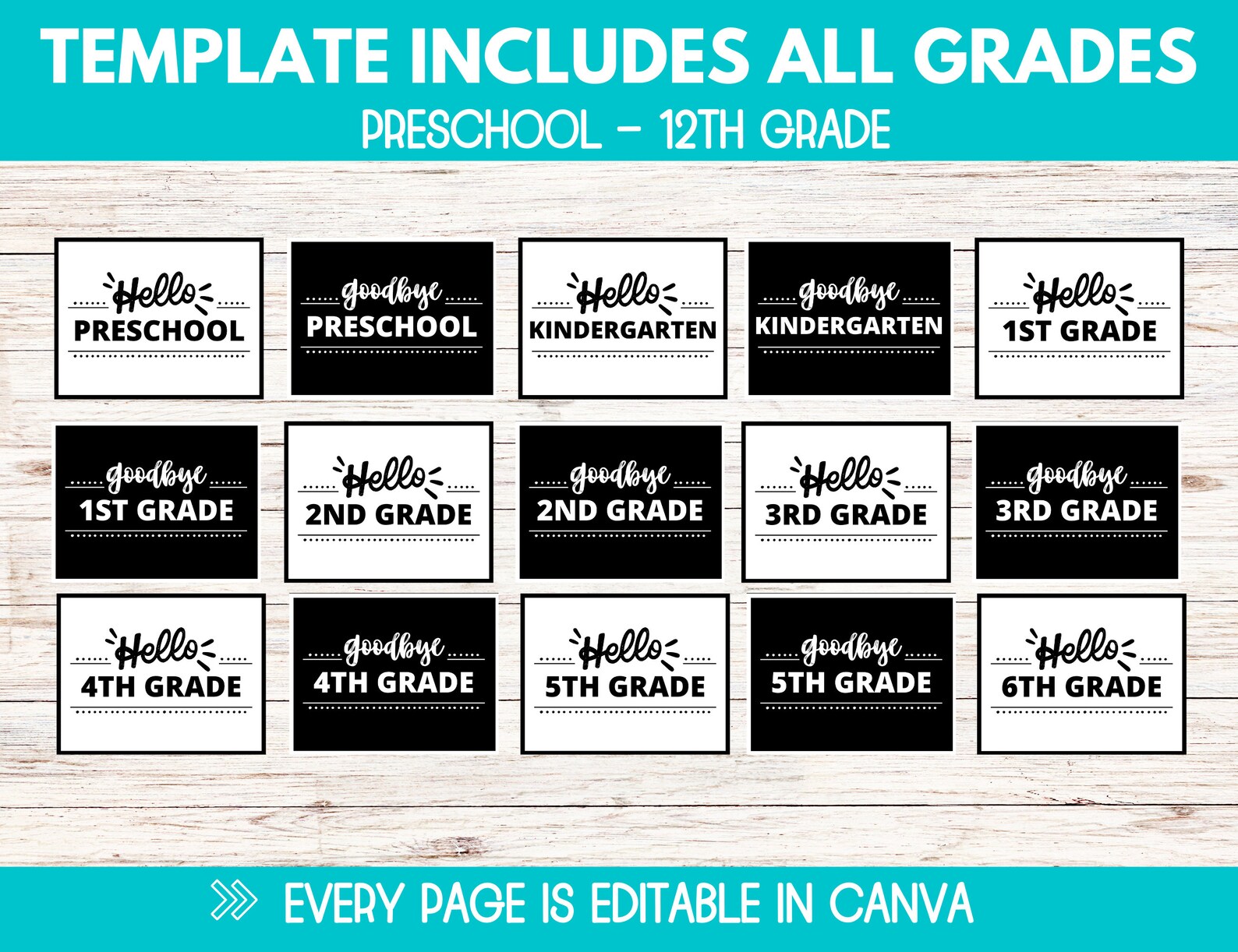 Editable First and Last Day of School Sign First Day of - Etsy