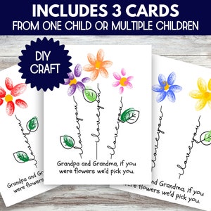 Grandpa and Grandma Card Printable, Grandparents Day Fingerprint Gift ...