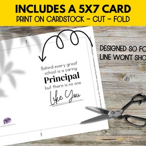 Principal Appreciation Card Printable, Principal Thank You Card ...