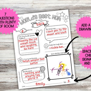 All About Mom Printable, All About My Mom, All About Grandma, Mother's ...